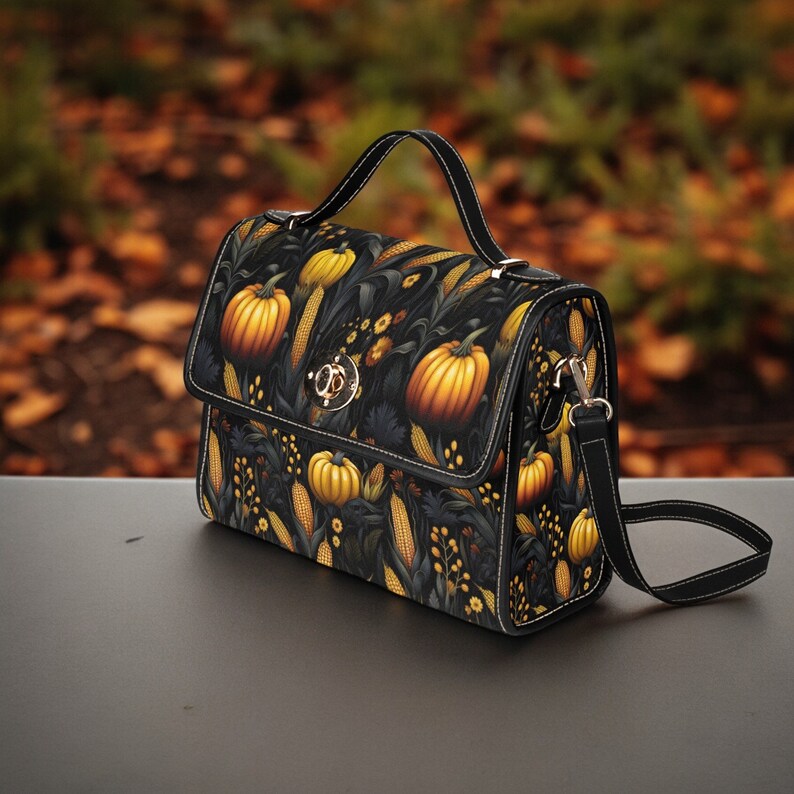 Canvas Halloween Bag October Crossbody Pumpkin Spice Gift for Witchy ...