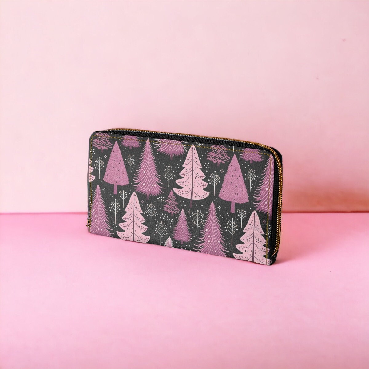 Cottagecore Wallet Pink Christmas Tree Wallet Women Cute Boho - Etsy