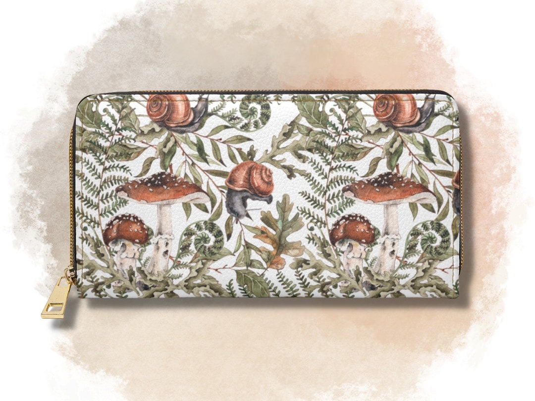 Fern Forest Mushroom Wallet - Etsy