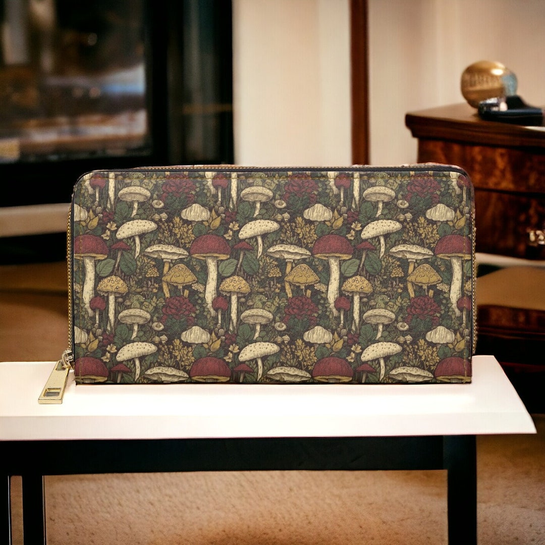 Mushroom Wallet, Cottagecore Wallet, Women Cute, Boho Wallet, Travel ...