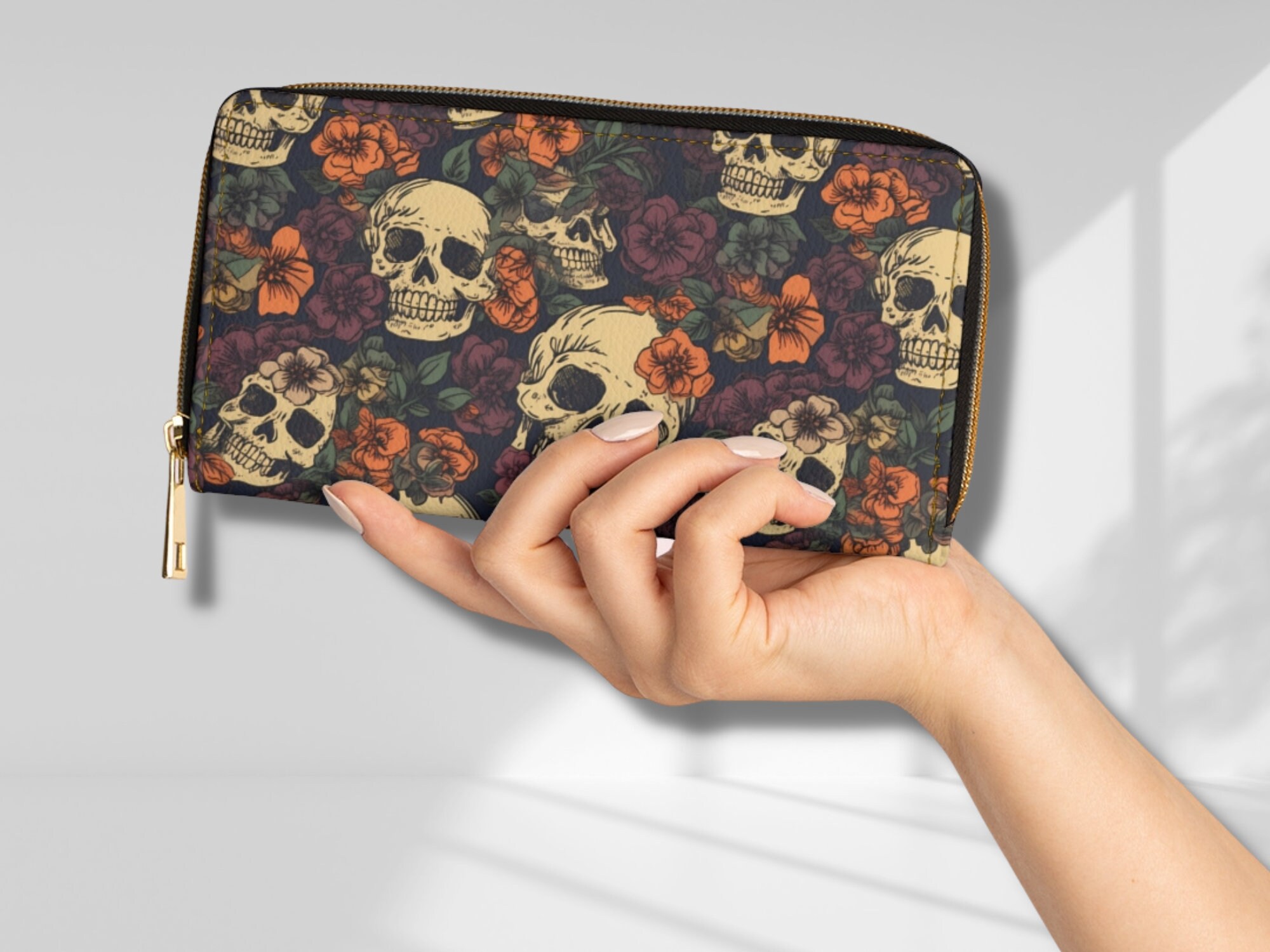 Goth Wallet Gothic Wallet Gift Cute Women Dark Academia Wallet - Etsy