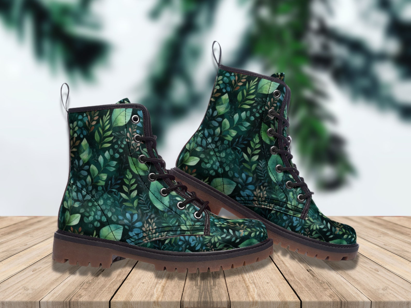 Whimsigoth Combat Boots Mens Leather Boots Witch Shoes Gift for ...