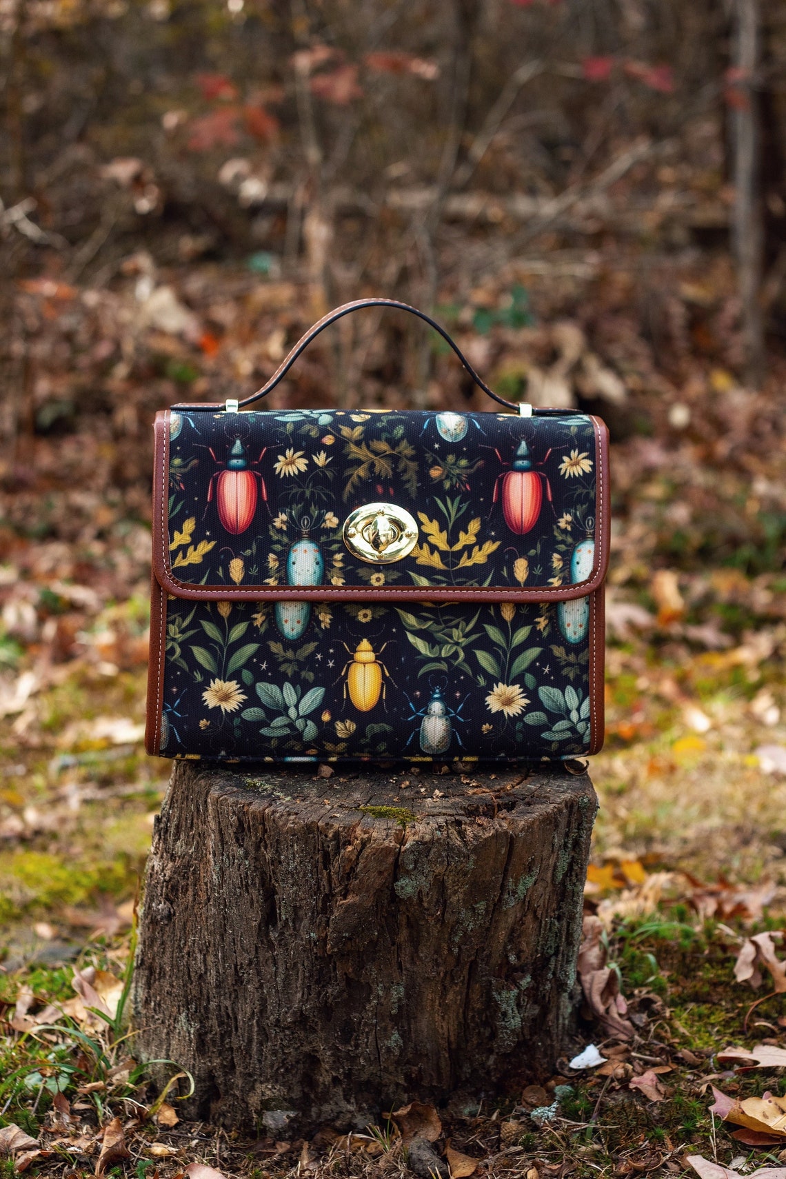Entomology Bag, Insect Crossbody Purse, Cottagecore Goblincore Handbag ...
