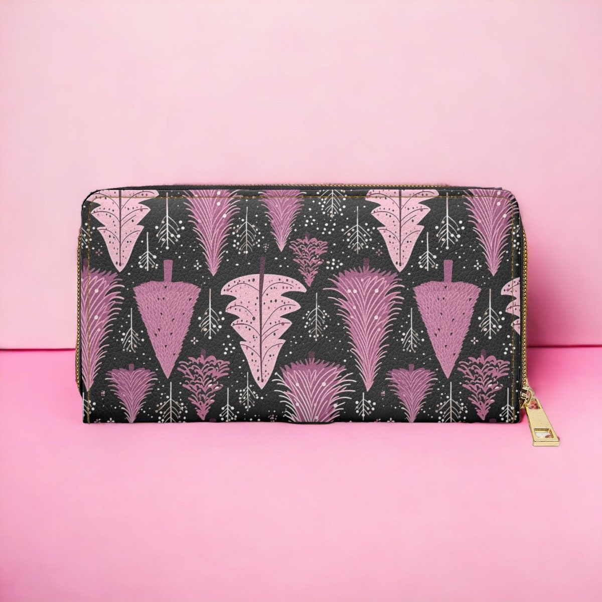 Cottagecore Wallet Pink Christmas Tree Wallet Women Cute Boho - Etsy