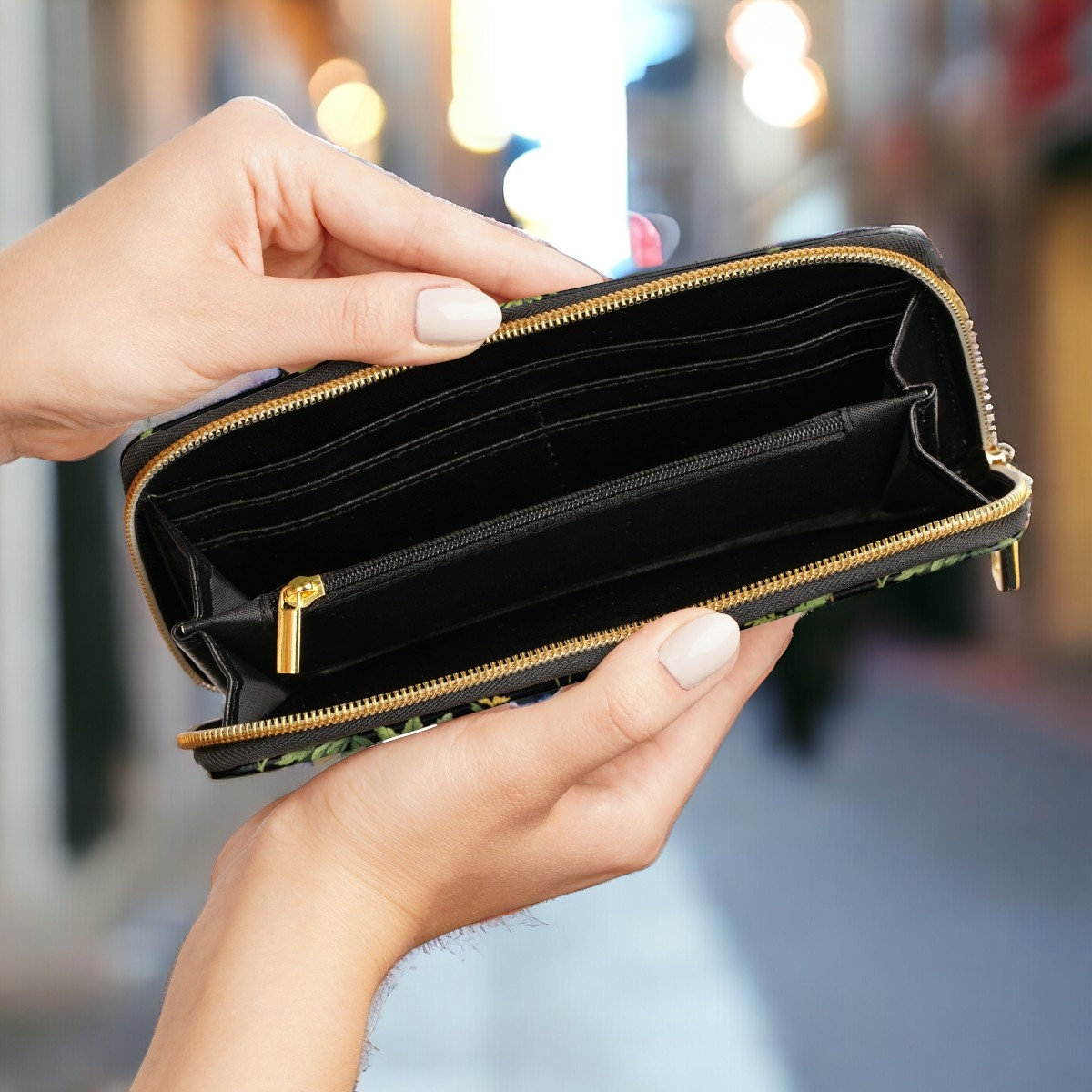 Mushrooms, Dark Academia Wallet Goblincore Zip up Wallet Dark ...