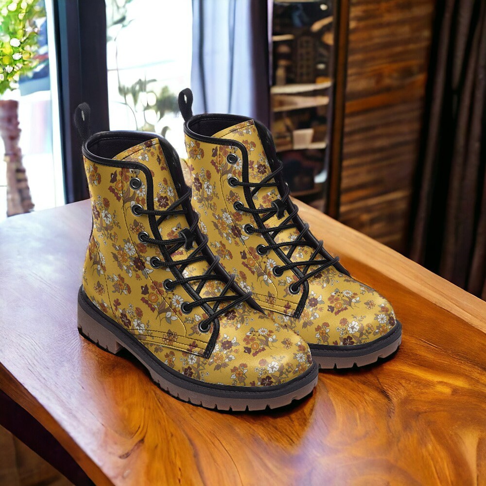 Combat Boots, Dark Cottagecore Boots, Vegan Leather, Classic Boot ...