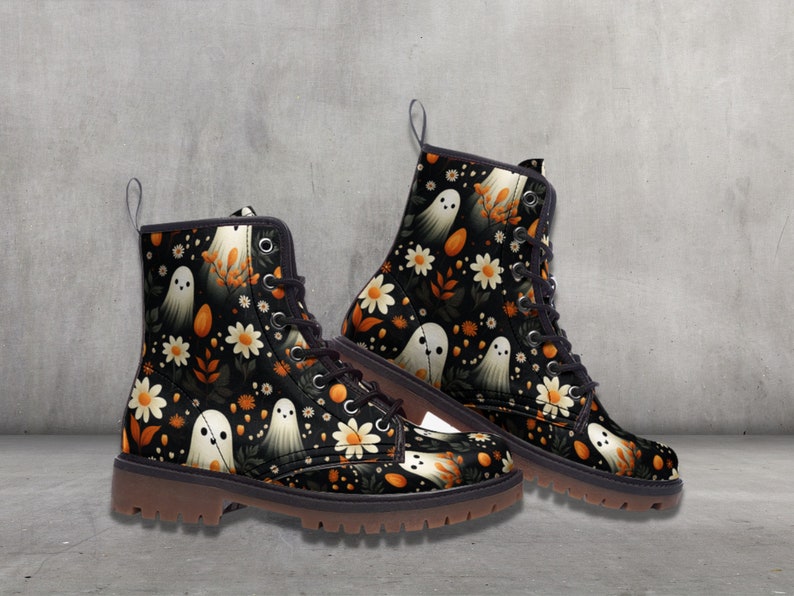 Cottagecore Shoes Goth Shoes Black Vegan Leather Boots Combat - Etsy