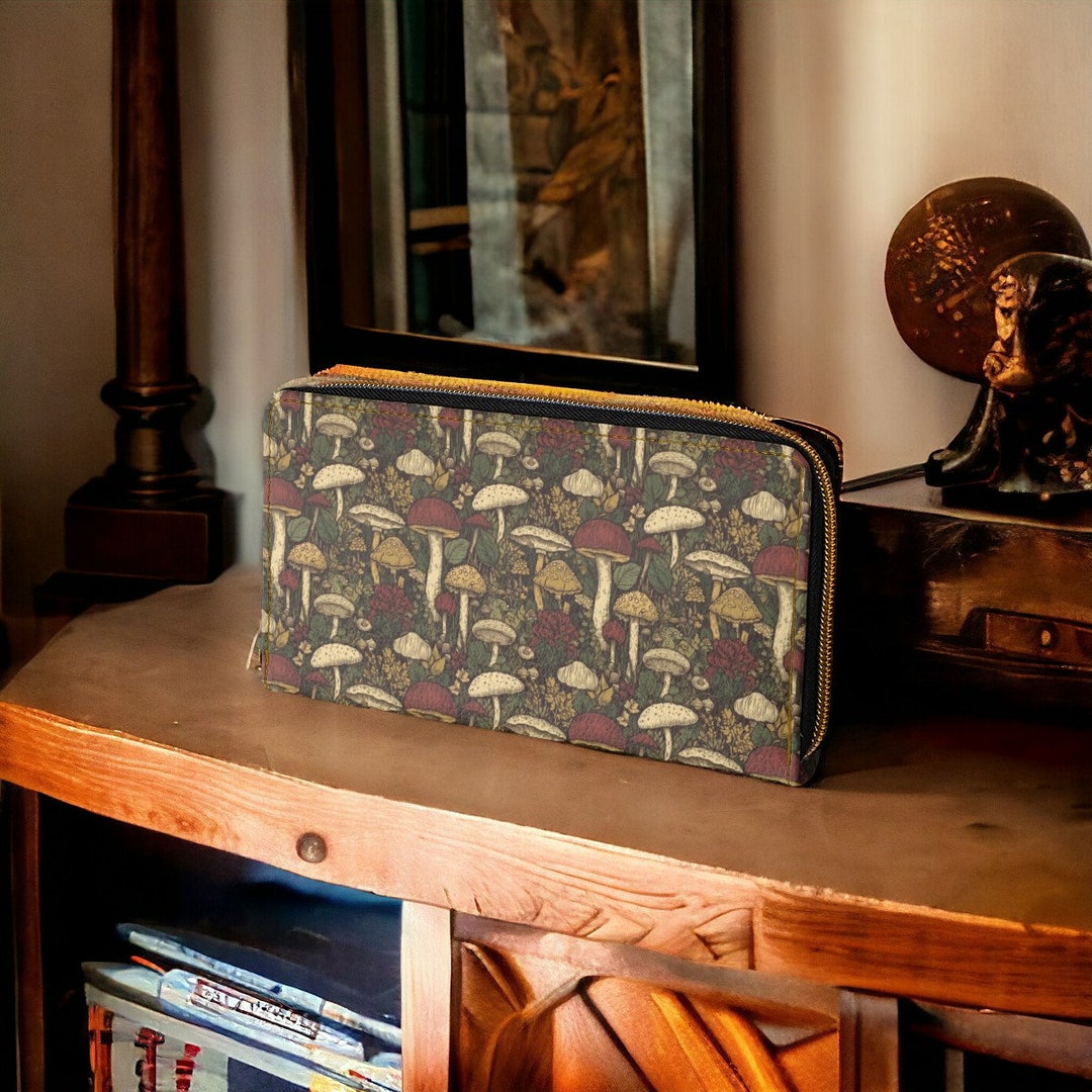Mushroom Wallet, Cottagecore Wallet, Women Cute, Boho Wallet, Travel ...