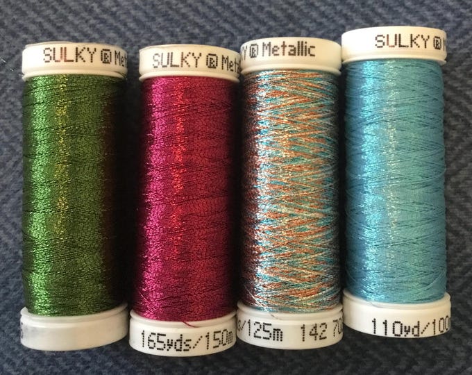 Sulky Metallic Thread 165 Yds Each - 7056, 7055, 7044, 7028 - Etsy