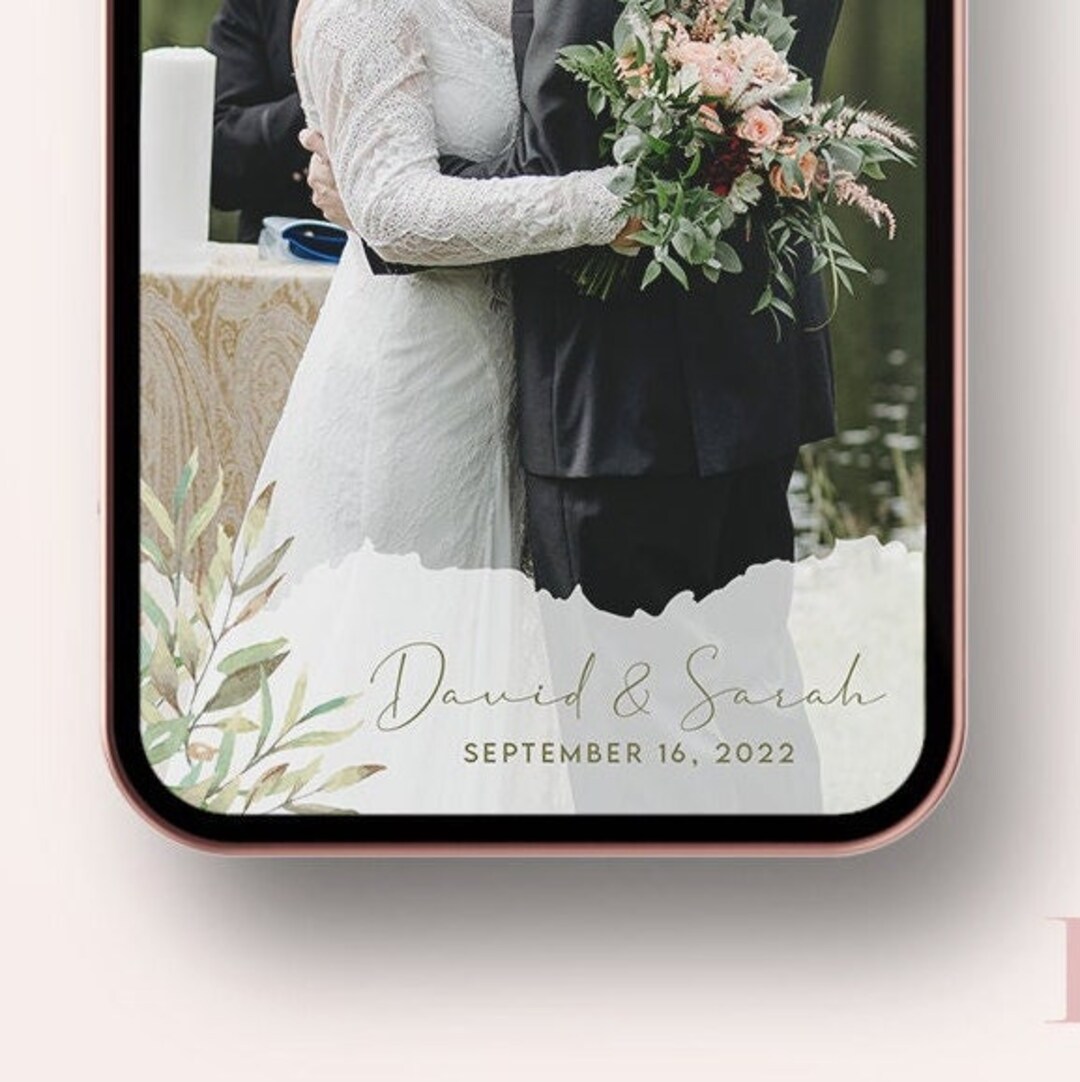 Wedding Snapchat Filter / Floral Wedding Snapchat Filter - Etsy