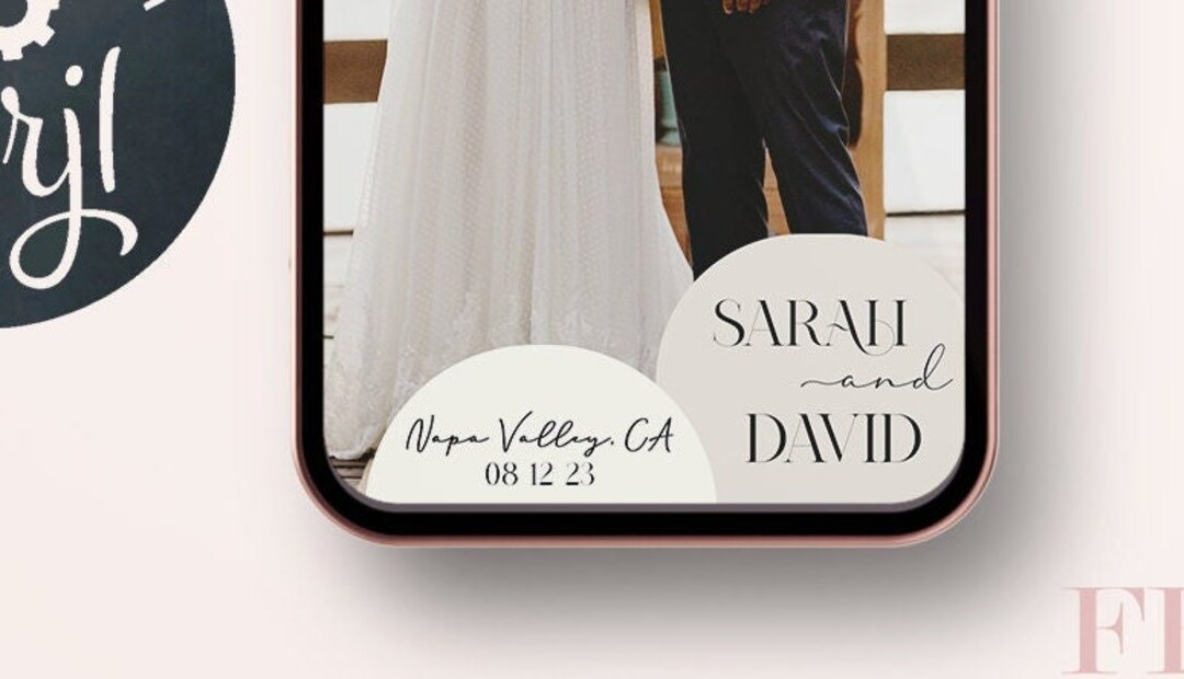 Wedding Snapchat Filter | Modern Wedding Snapchat Filter | Snapchat ...