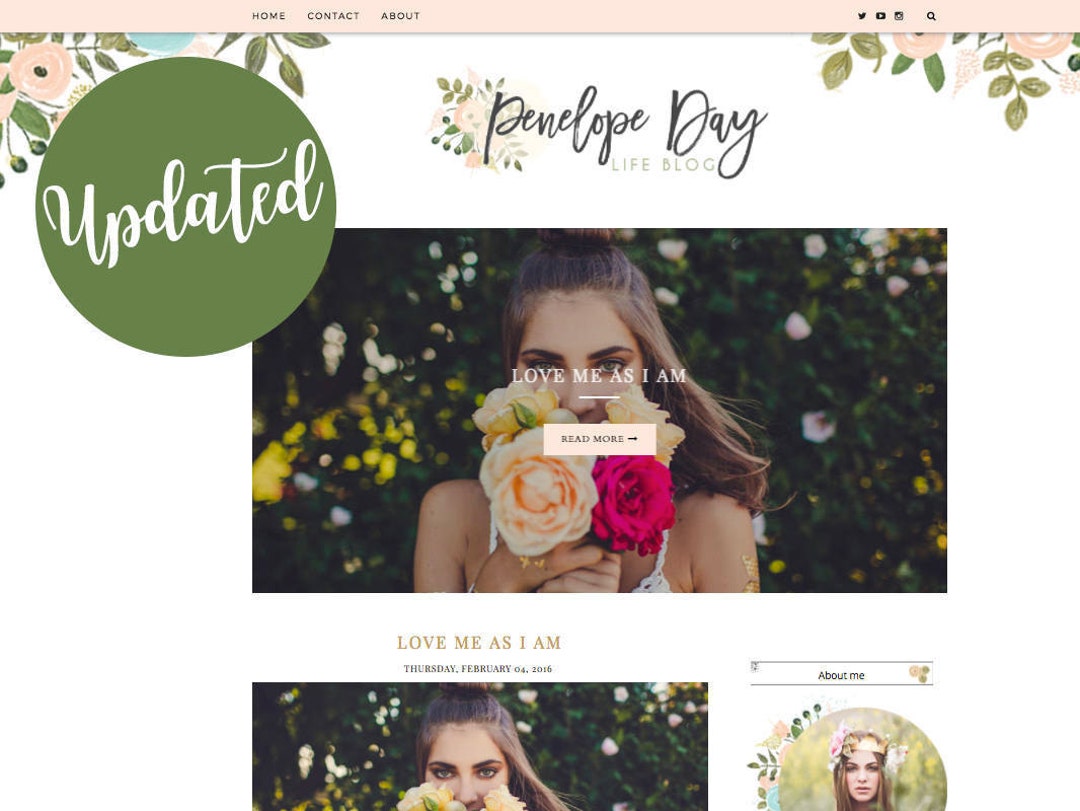 Penelope Blogger Template - Etsy