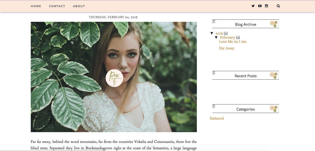 Penelope Blogger Template - Etsy