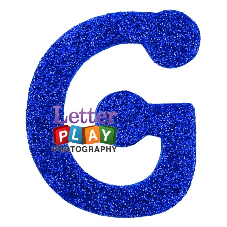 Digital Alphabet Letters A to Z - Blue Glitter - Etsy