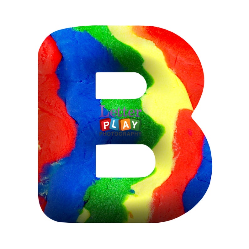 Digital Alphabet Letters With Play Doh, Rainbow Pattern - Etsy