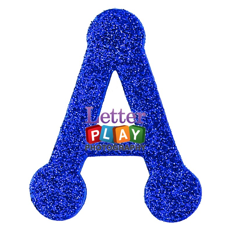 Digital Alphabet Letters A to Z - Blue Glitter - Etsy