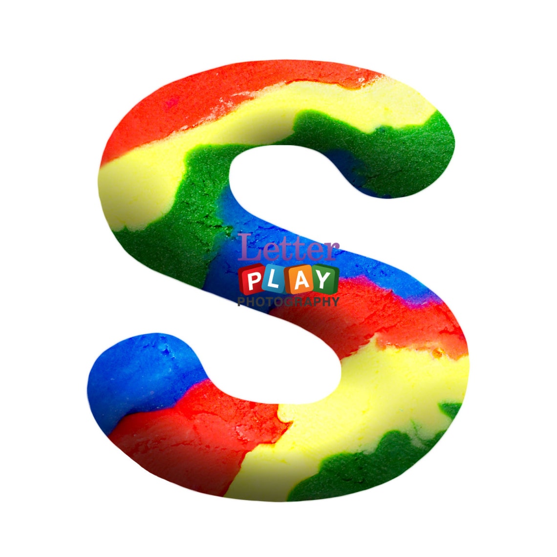 Digital Alphabet Letters With Play Doh, Rainbow Pattern - Etsy