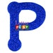 Digital Alphabet Letters A to Z - Blue Glitter - Etsy