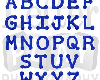 Digital Alphabet Letters A to Z - Green Glitter - Etsy