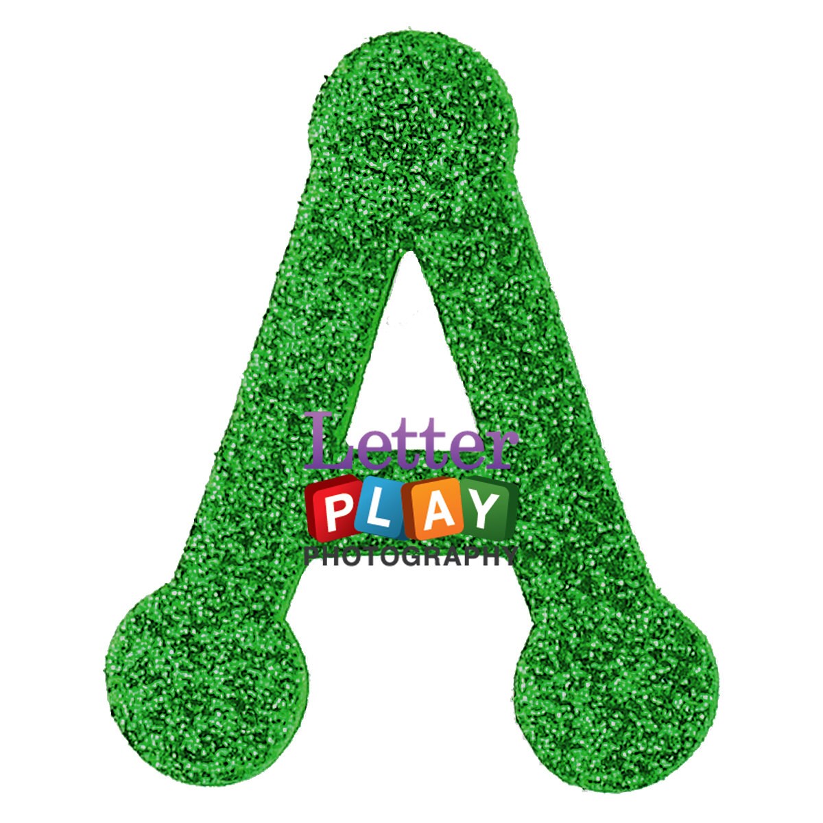 Digital Alphabet Letters A to Z - Green Glitter - Etsy
