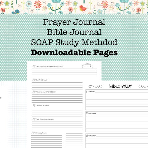 Prayer and Bible Study Printable / SOAP / Prayer Journal / | Etsy