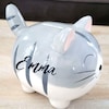 Cat Money Box, Wooden Personalized Gift - Etsy