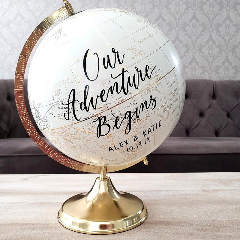 Globe Guestbook - Etsy