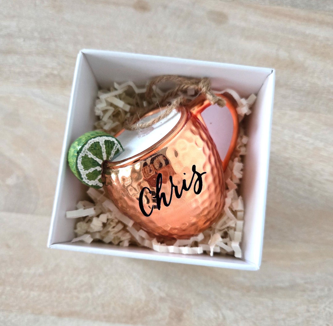Personalized Moscow Mule Ornament, Cocktail Drink Christmas Ornament ...