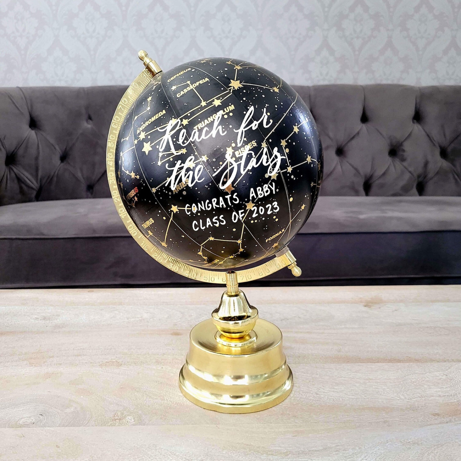 8 Zodiac Globe Graduation Gift, Class of 2024, Constellation Globe, Celestial Globe ...