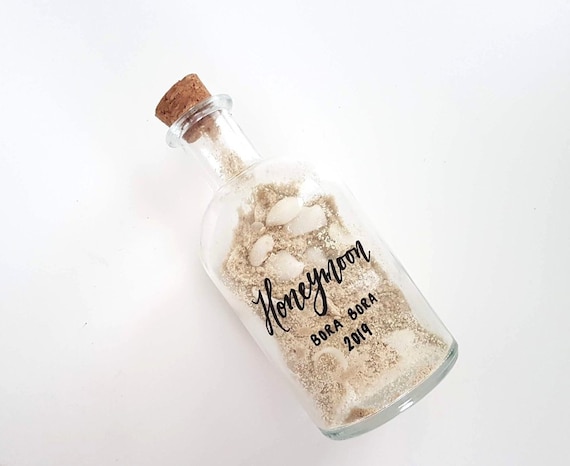 Large HONEYMOON SAND JAR Sand Memory Bottle Vacation Sand - Etsy UK