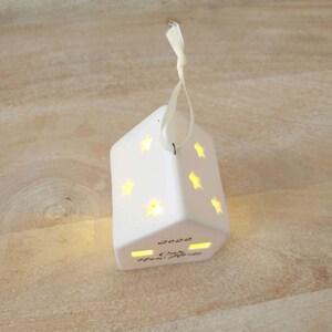 Personalized Light up Ceramic House Ornament: New Home Gift - Etsy