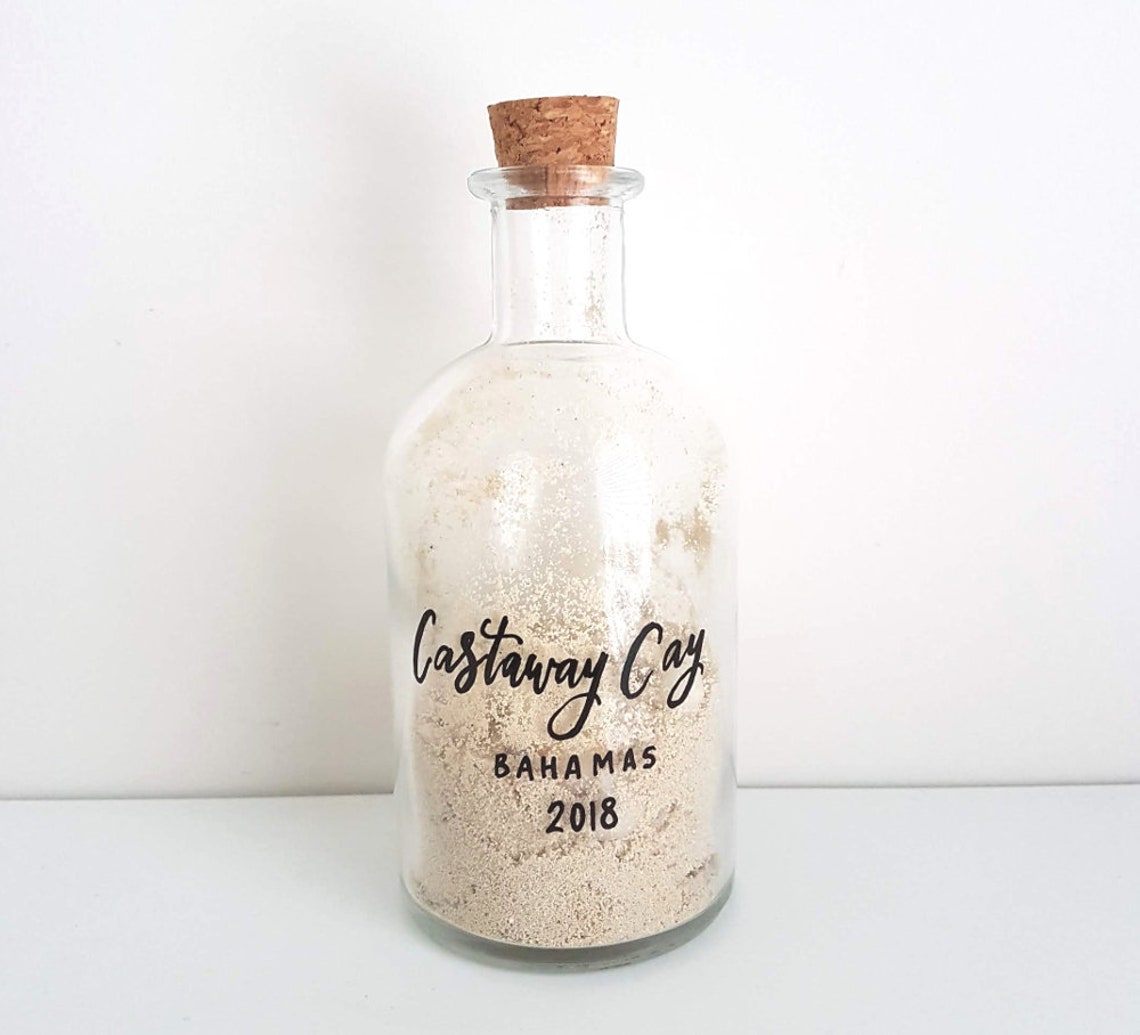 Large HONEYMOON SAND JAR Sand Memory Bottle Vacation Sand - Etsy Canada