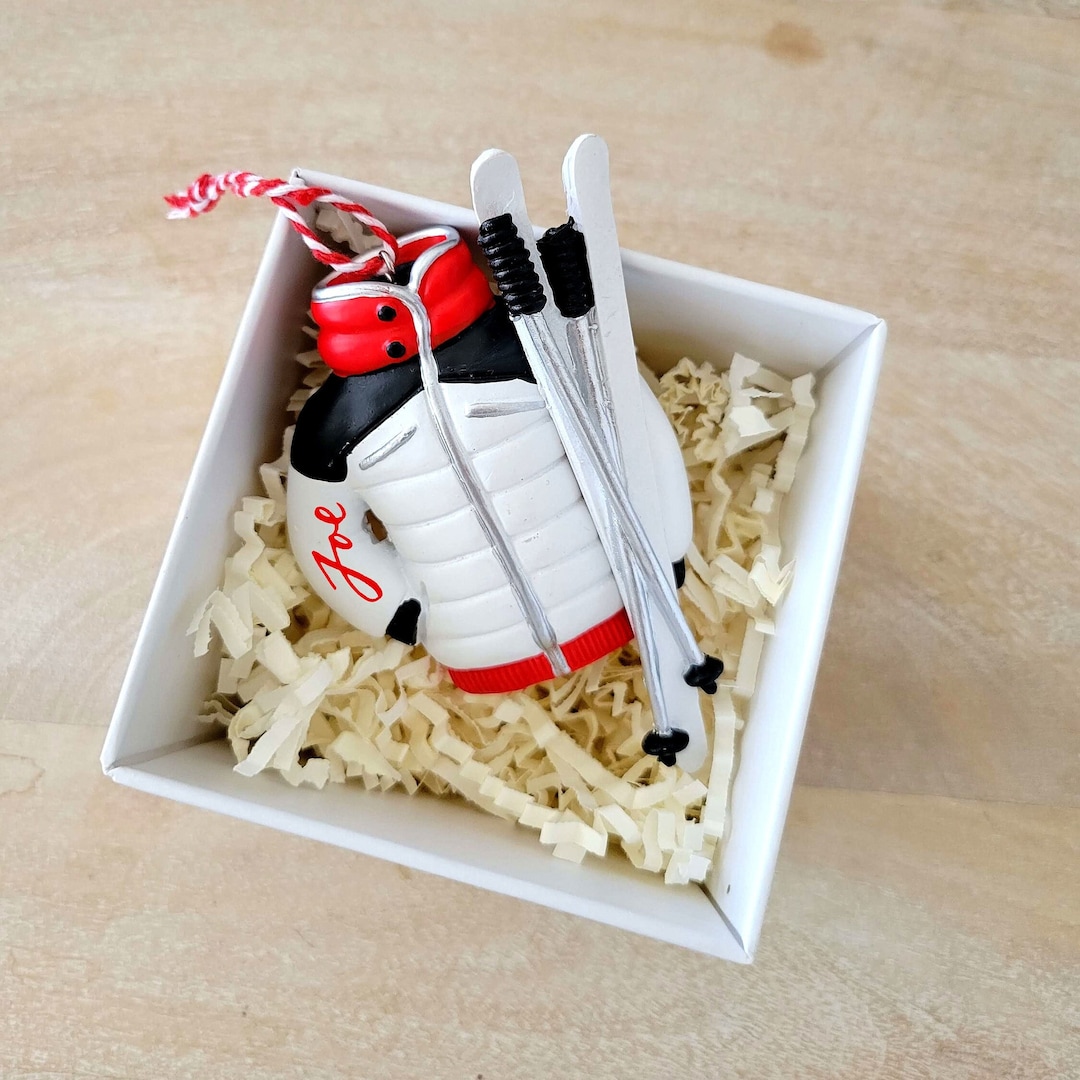 Personalized Ski Jacket Christmas Ornament, Skiing Ornament, Gift for ...