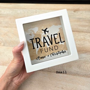 Personalized Travel Fund Money Box: World Map Honeymoon Gift - Etsy