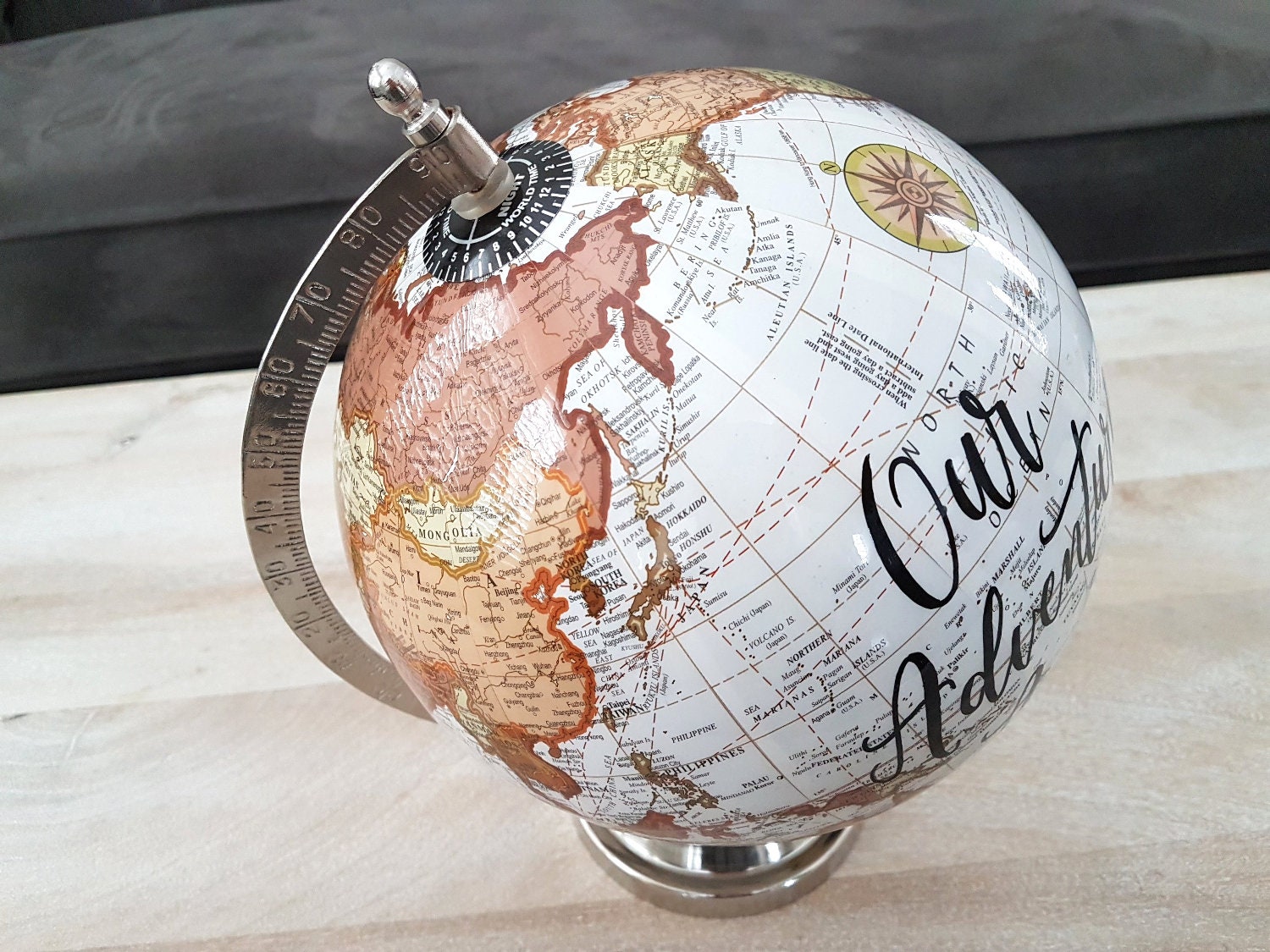 Custom Calligraphy Globe Custom Globe Personalized Globe - Etsy Canada