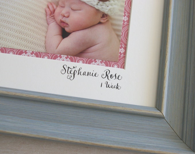 Name / Word Photo Mat Personalized Custom Cut Matting Frame Ready N100 ...