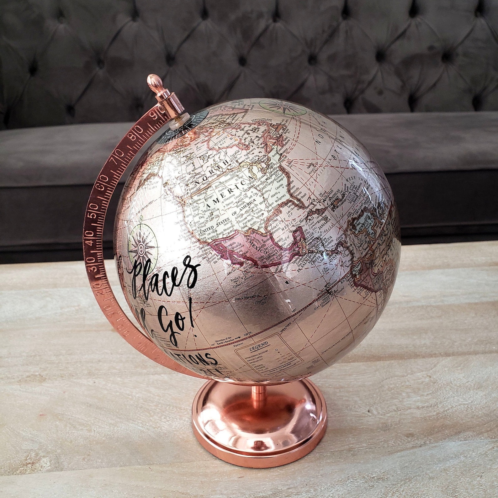 8 Graduation Globe Gift for Class of 2024, Rose Gold Guest Book ...
