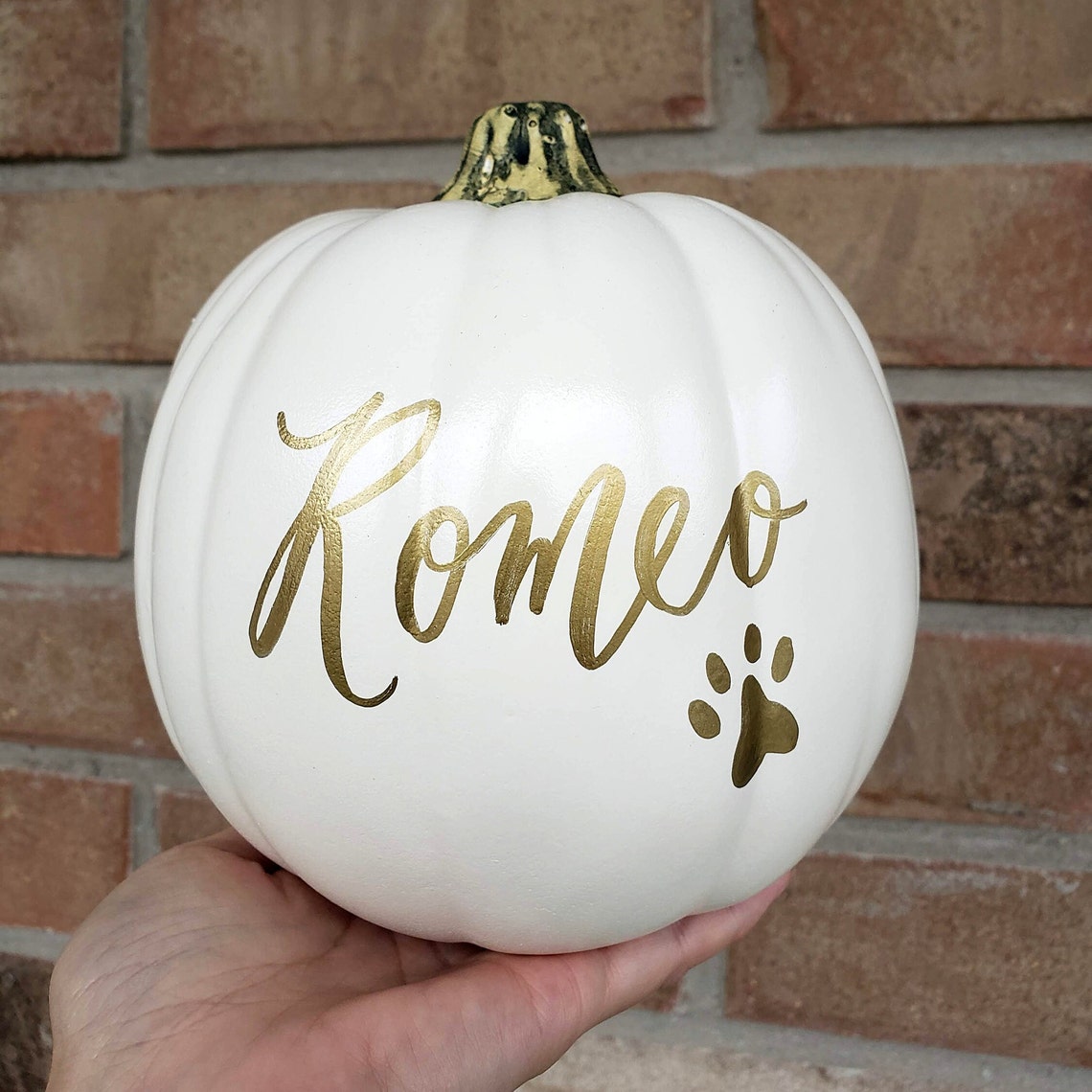 Personalized Pumpkin Decor Custom Calligraphy Pumpkin White - Etsy