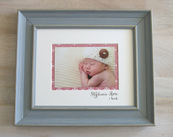 16X20 Navy Blue & Gold Double Picture Mat With White Core Bevel Cut for ...