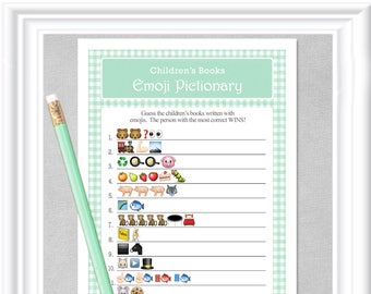 Children's Books EMOJI Pictionary game Instant Download