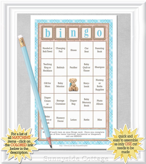 100 card BABY BINGO game pre-populated baby shower bingo No | Etsy