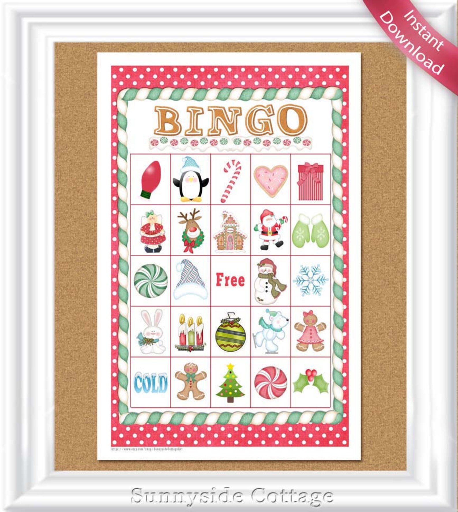 Two Christmas Games BINGO Plus a MEMORY Game Gift for Child - Etsy