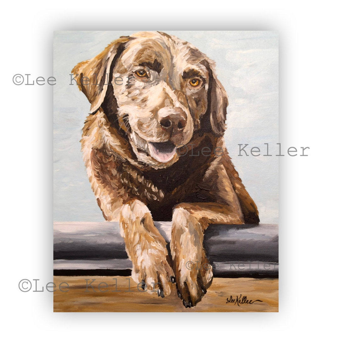 Chocolate Lab Art Print, Chocolate Lab Prints, Chocolate Labrador ...