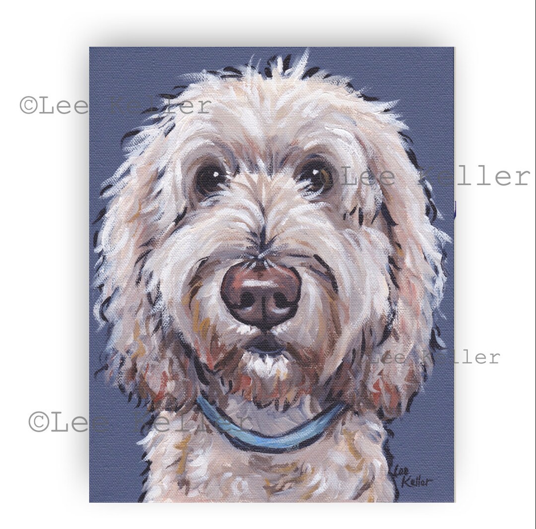 Goldendoodle Art Print, Golden Doodle Art, Fine Art Paper or Canvas ...