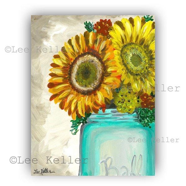 Sunflower Canvas - Etsy