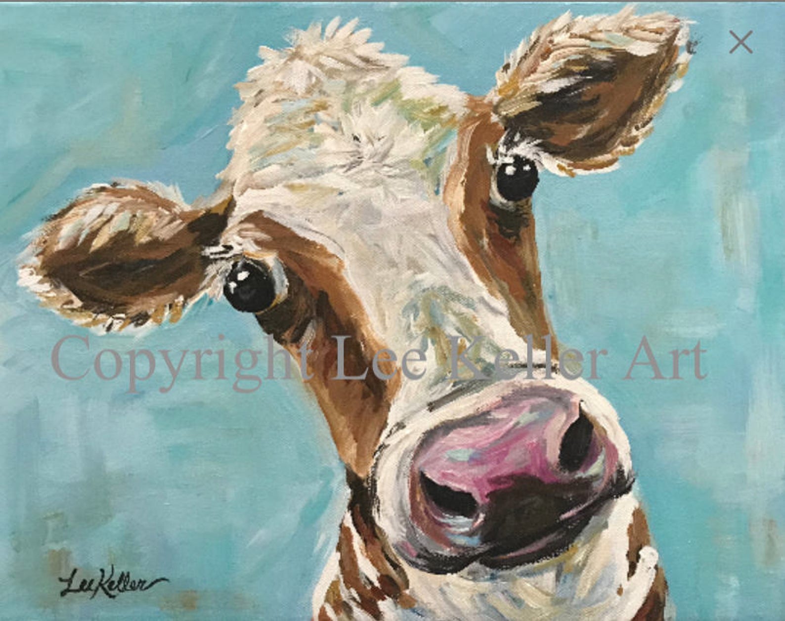 Cow Art Print From Original Canvas Cow Painting. Cow Art With | Etsy