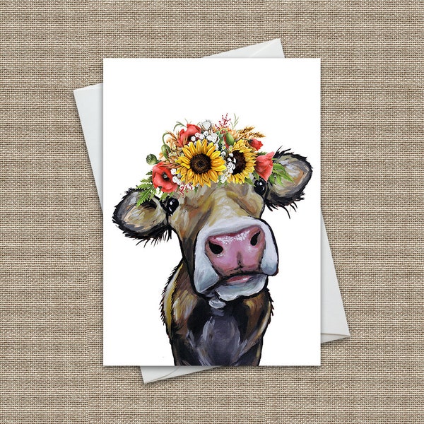 Cow Card - Etsy