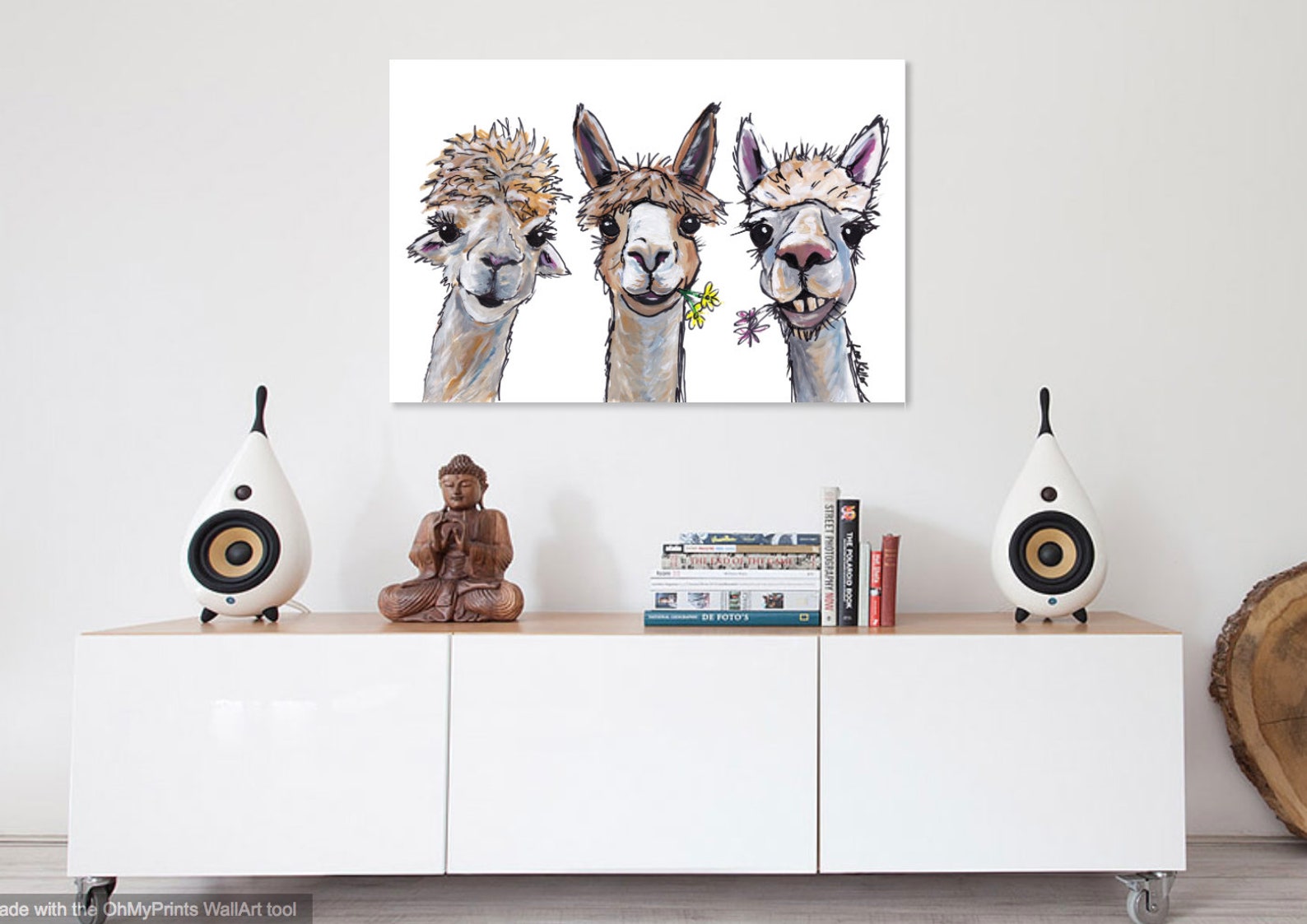 Fun Alpaca Canvas Art Alpaca Decor. Alpaca Print From | Etsy