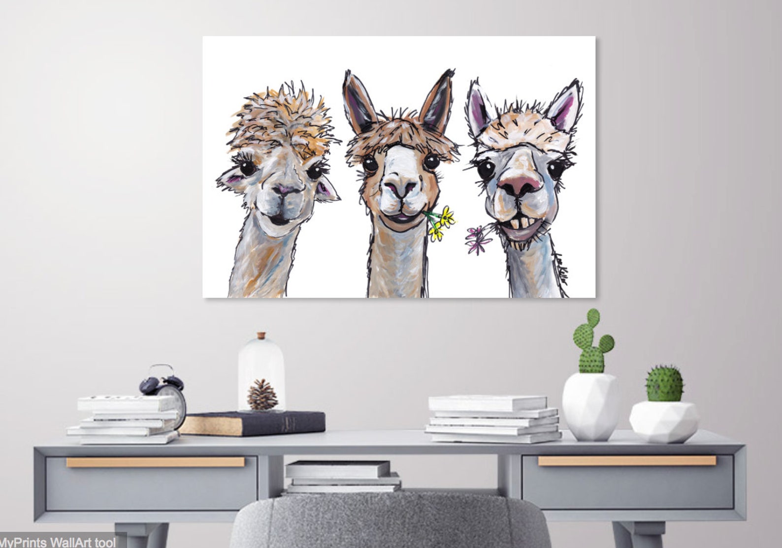 Fun Alpaca Canvas Art Alpaca Decor. Alpaca Print From | Etsy