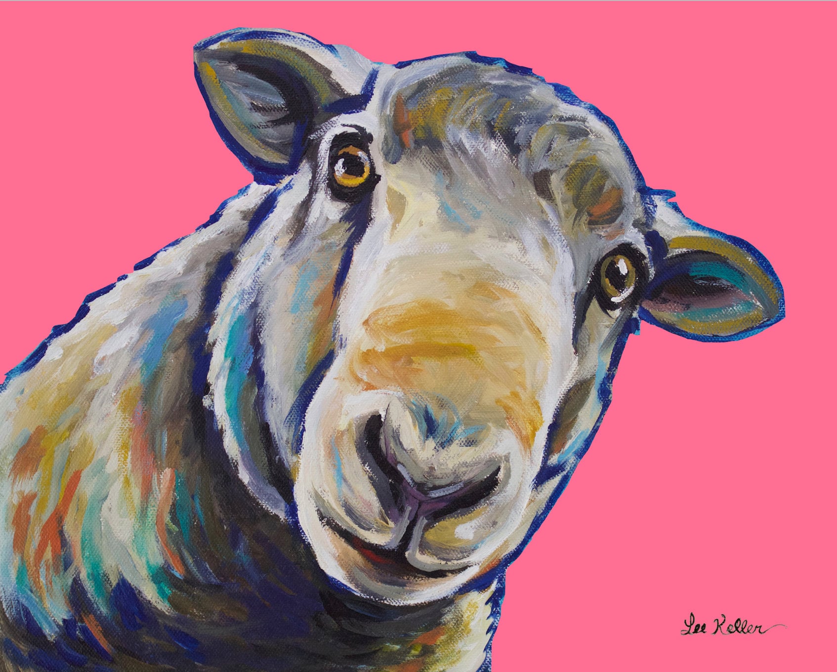 Sheep art sheep decor. Sheep print from original painting | Etsy